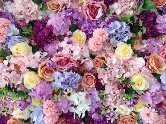 Purple Flower Backdrop Wall for Wedding Birthday Party Decor - Etsy