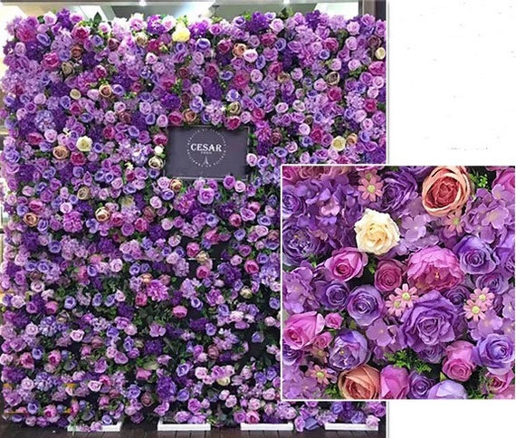 Purple Flower Wall Backdrop for Wedding Arrangement | Etsy