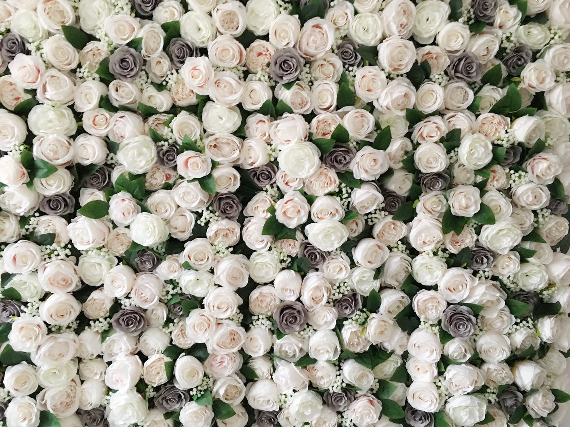 Silk Floral Wall Backdrop Panel for Party Decoration | Etsy