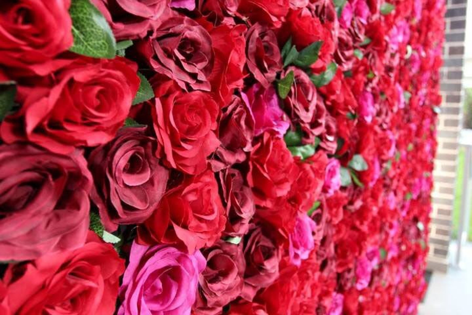 Silk Floral Backdrop for Wedding Photography Red Rose - Etsy