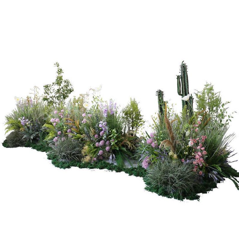 Artificial Wildflower Meadow Mat: Wedding Aisle & Photo Backdrop Decor ...