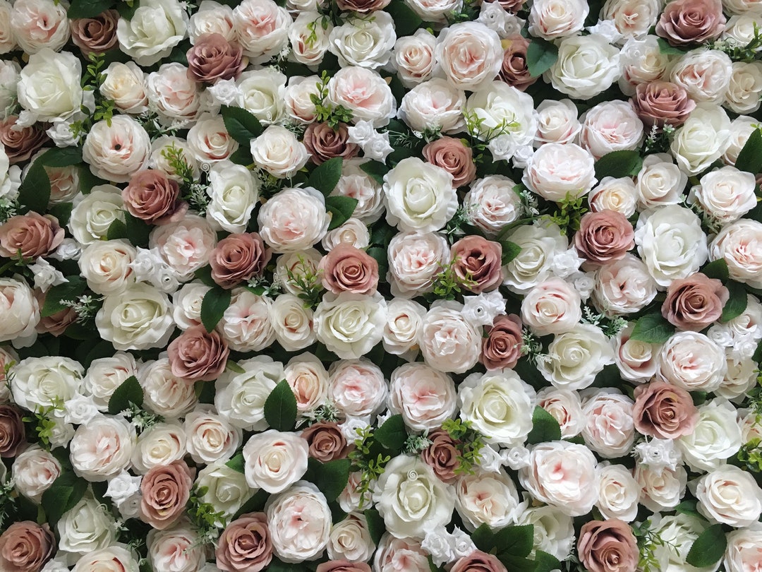 Flower Backdrop Panels of Artificial Flower Wall Backdrop for Wedding ...