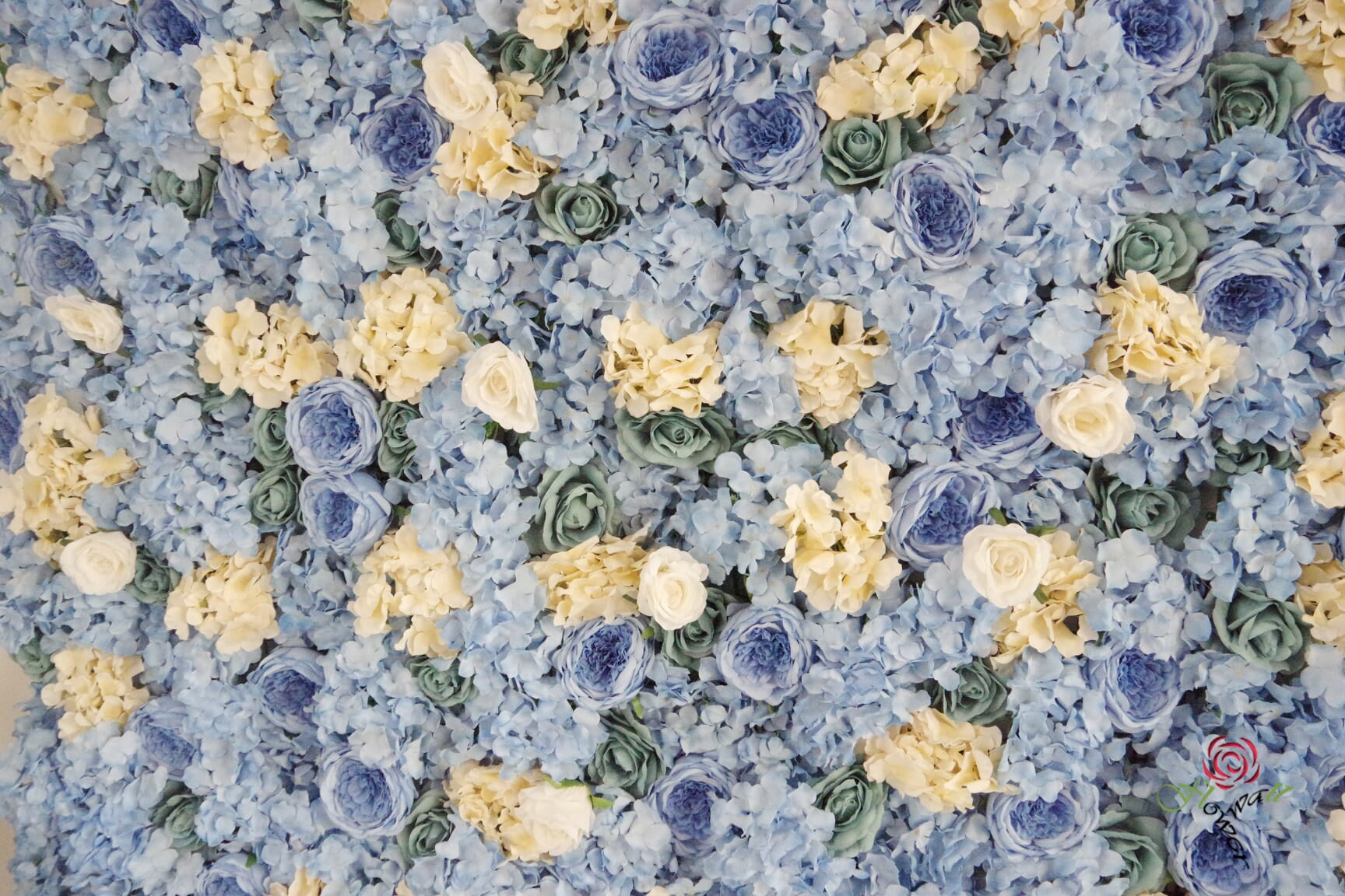 Blue Flower Wall Backdrop Wedding Arrangements Floral Wall | Etsy