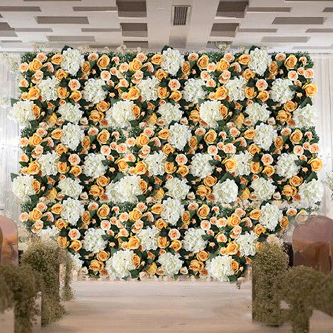 Fake Flower Wall Backdrop Panel for Party Birthday Decoration ...