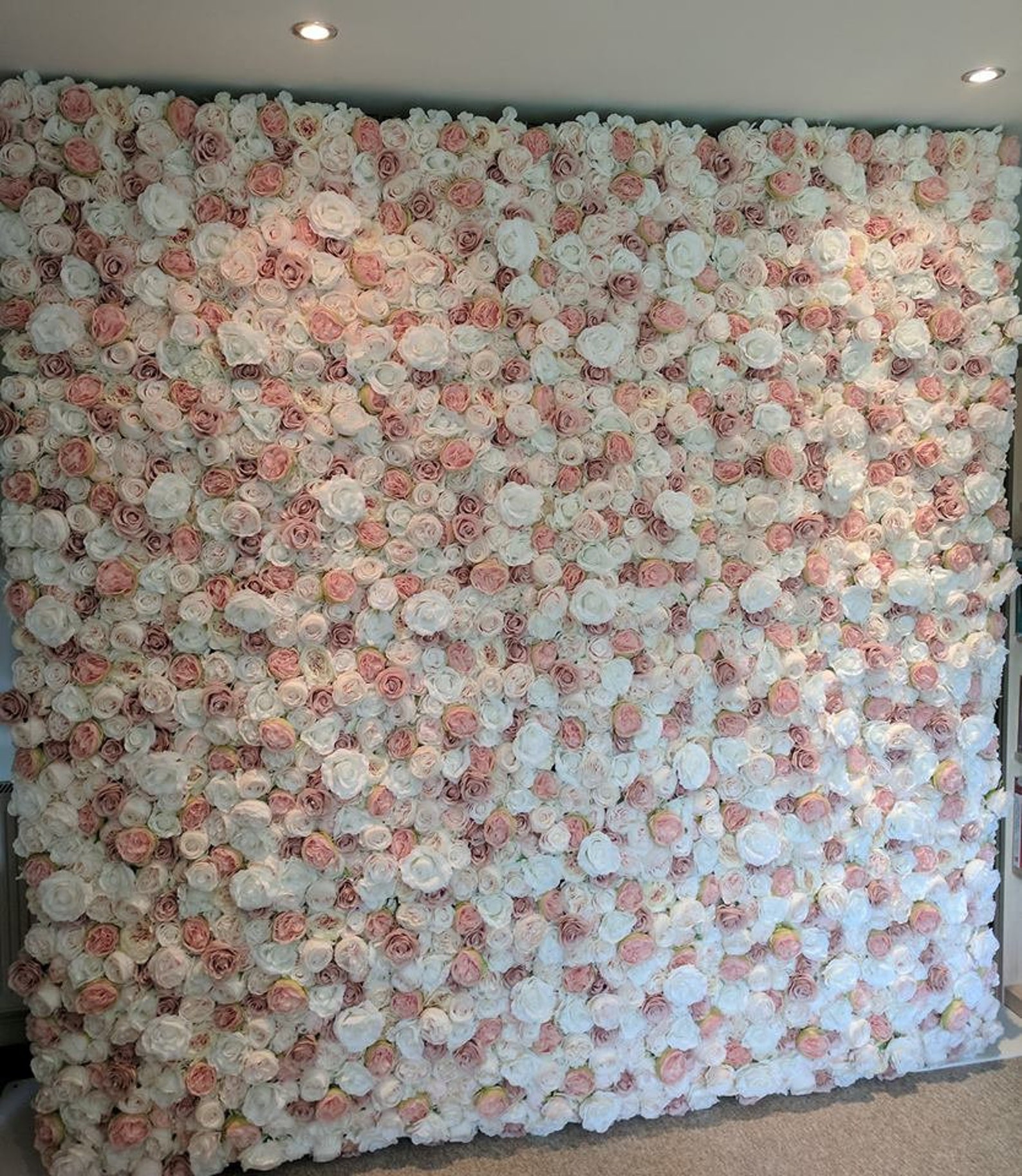 Artificial Flower Wall Backdrop for Wedding Arrangement Simulation Rose ...