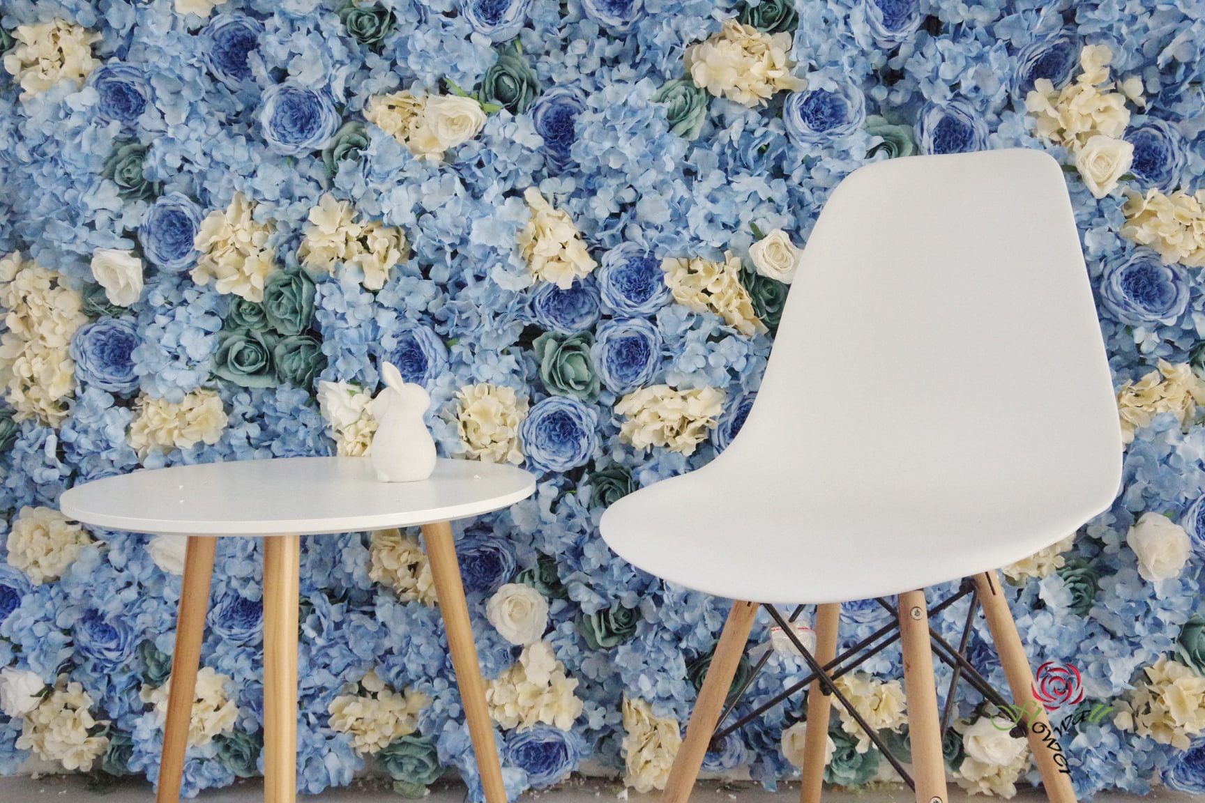 Blue Flower Wall Backdrop Wedding Arrangements Floral Wall | Etsy