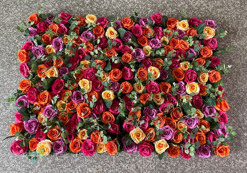 Rose Flower Wall Backdrop: Wedding, Party Decor (60cm*40cm Panel) - Etsy