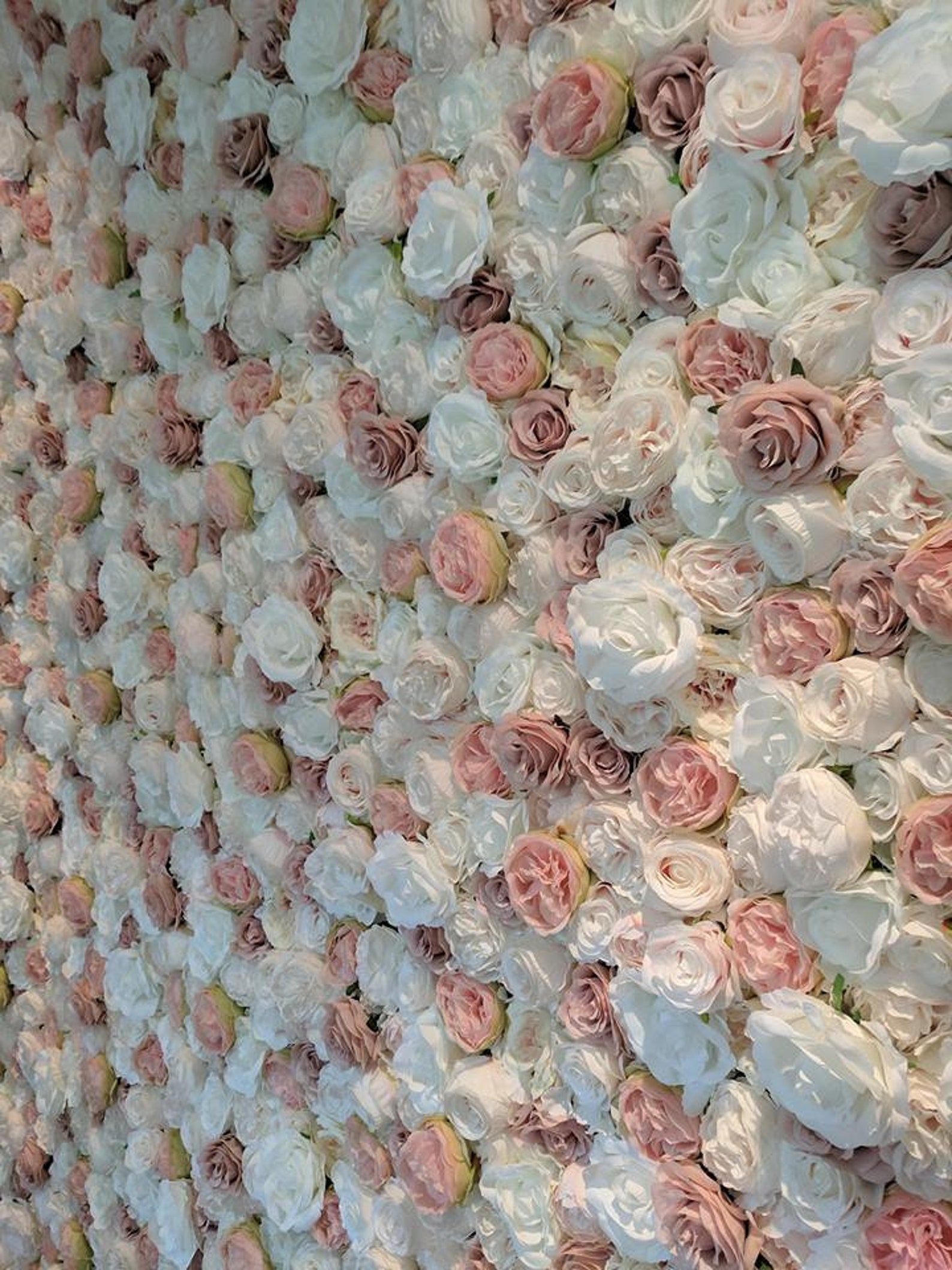 Artificial Flower Wall Backdrop for Wedding Arrangement Simulation Rose ...