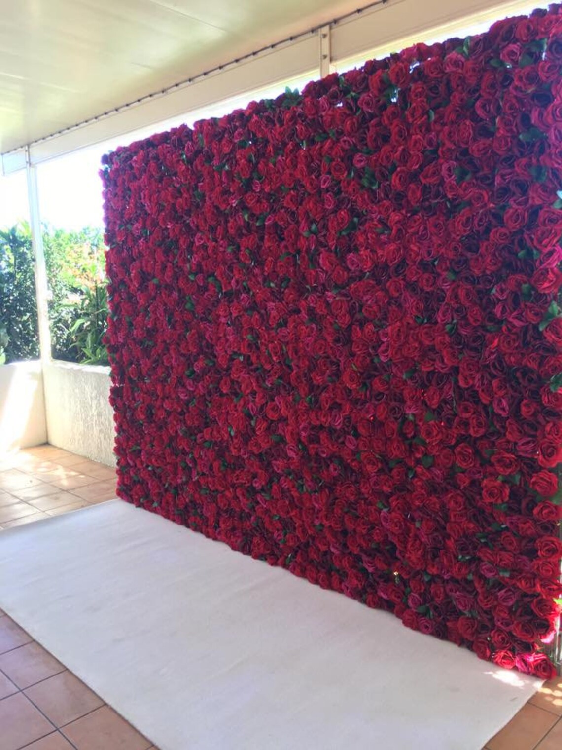 Silk Floral Backdrop for Wedding Photography Red Rose - Etsy
