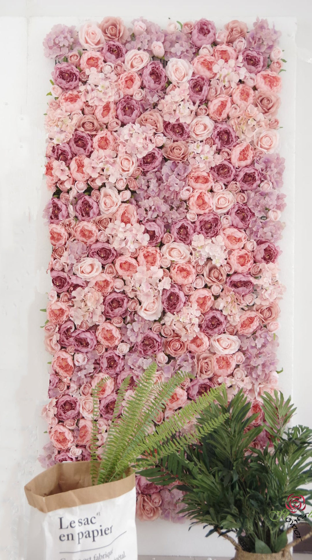 Personalized 3D Artificial Flower Wall Panel Background Wedding ...