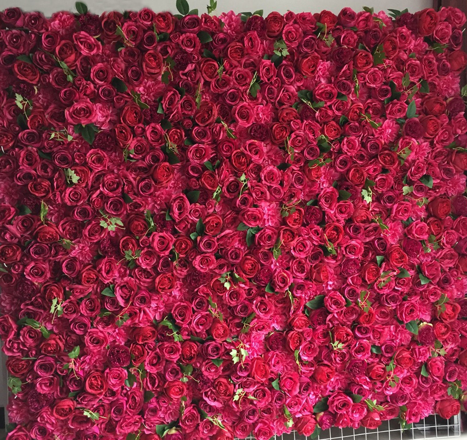 Rose Red Floral Wall Panel For Wedding Decoration Fake Wall | Etsy