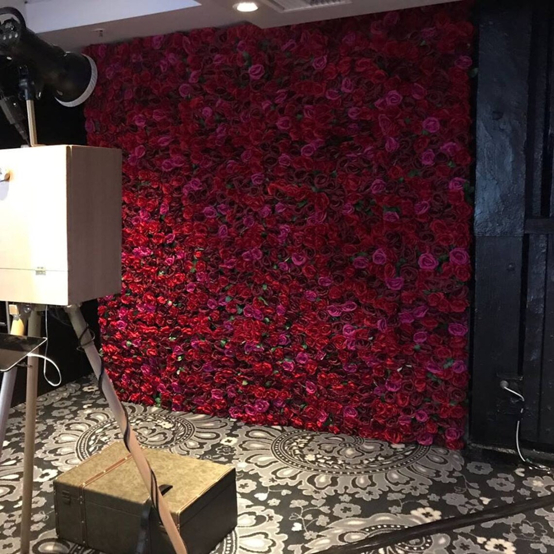 Silk Floral Backdrop for Wedding Photography Red Rose - Etsy