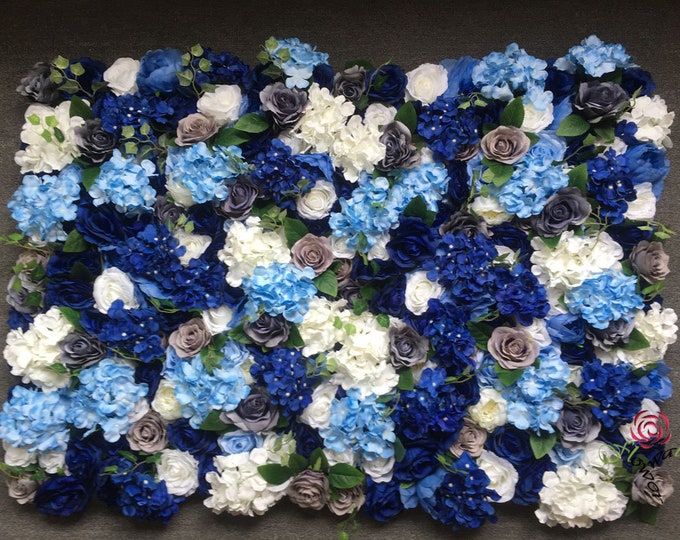 Blue Wedding Flower Wall Panels for Party Special Event Decor Floral ...