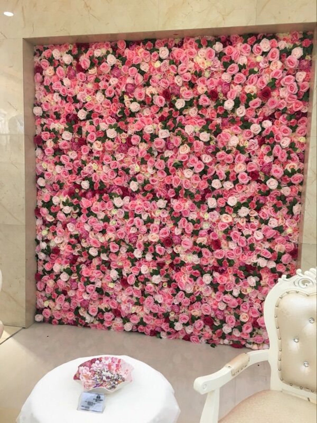 Silk Floral Backdrop for Wedding Arrangement Rose Artificial Flowers ...