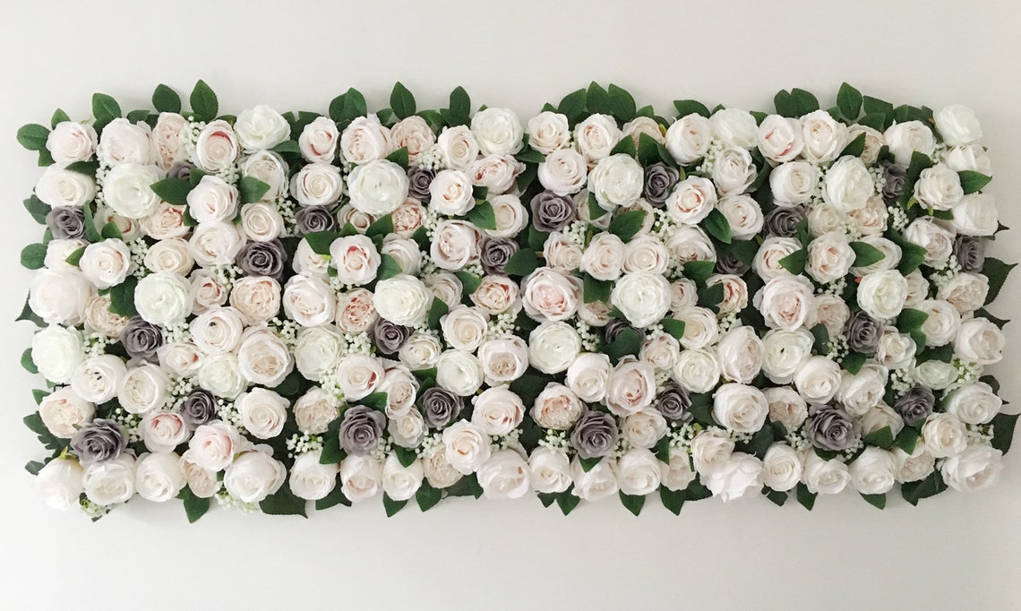 Silk Floral Wall Backdrop Panel for Party Decoration | Etsy