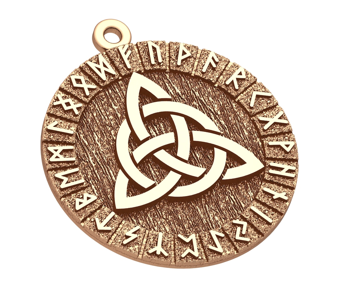 Runic Amulet, Runic Triquetra, 3D Files for Making Pendants From Metal ...