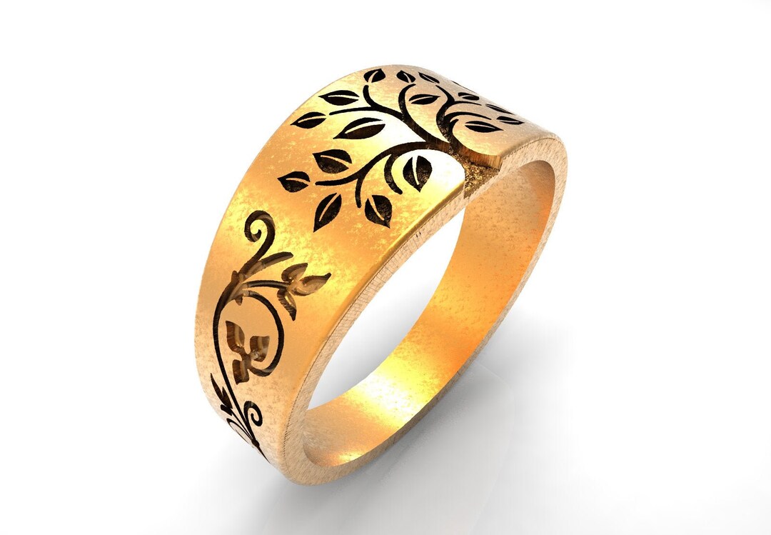 3D Jewelry Design STL File - Wedding Ring - Vintage Design - Engagement ...
