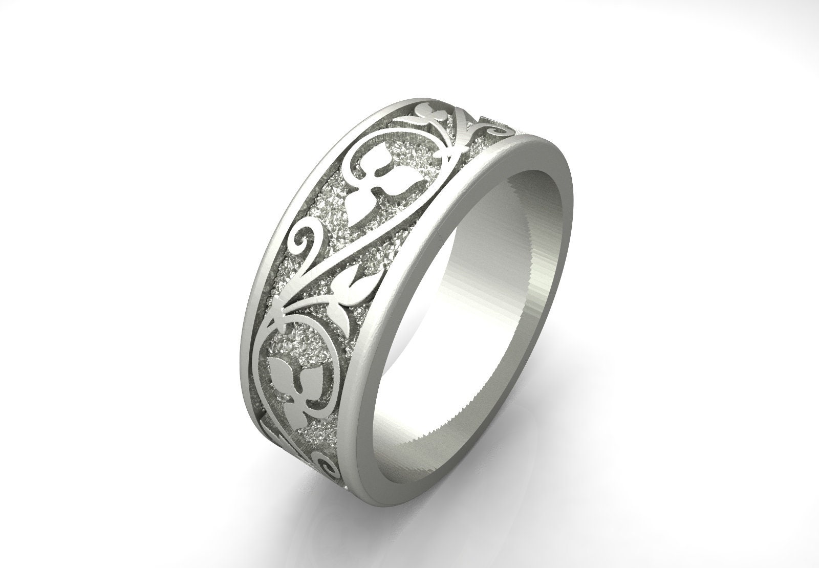 3D Jewelry Design STL File - Wedding Ring - Vintage Design - Engagement ...