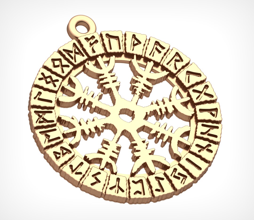 Runic Amulet Helmet of Terror, 3D Files for Making Pendants From Metal ...