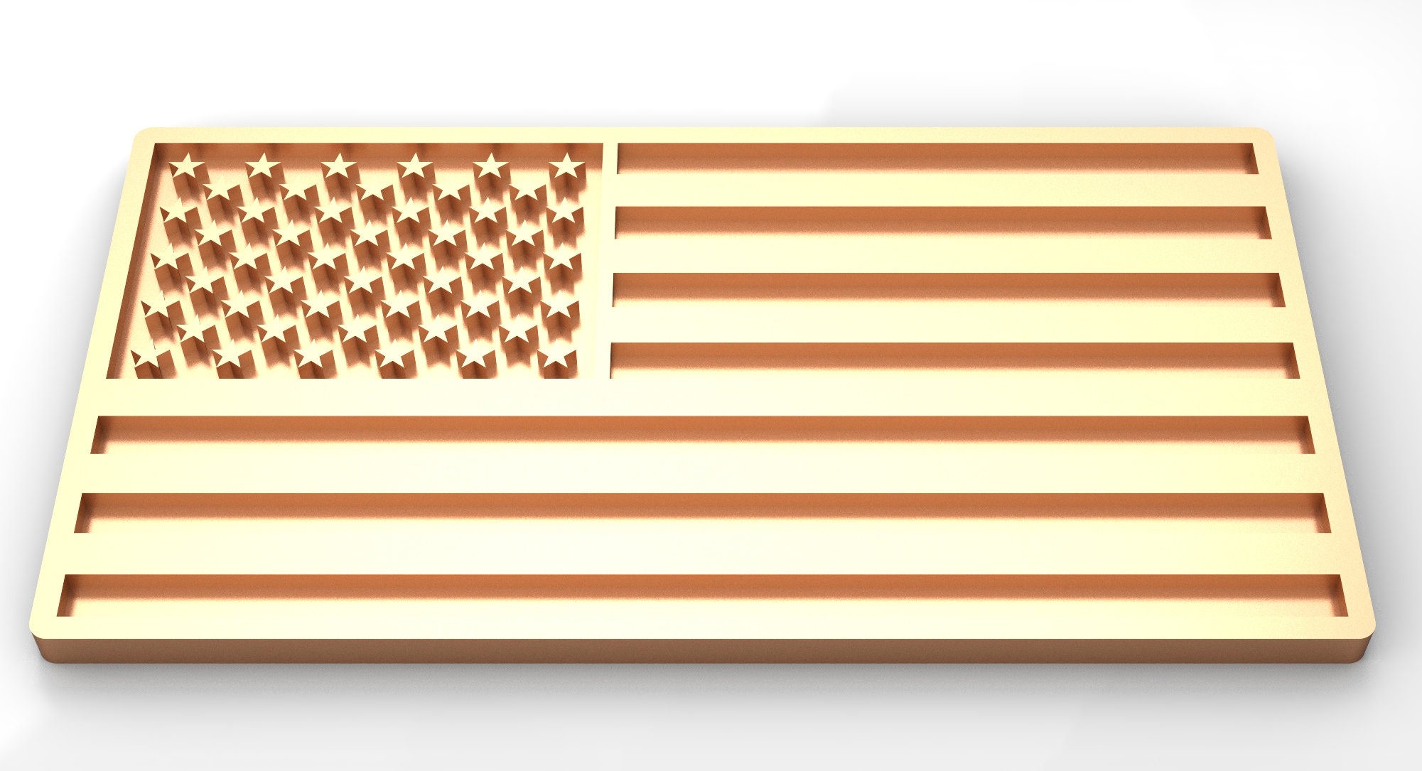 Flag of the United States Аmerican Flag 3d File for Milling 3d Printing ...