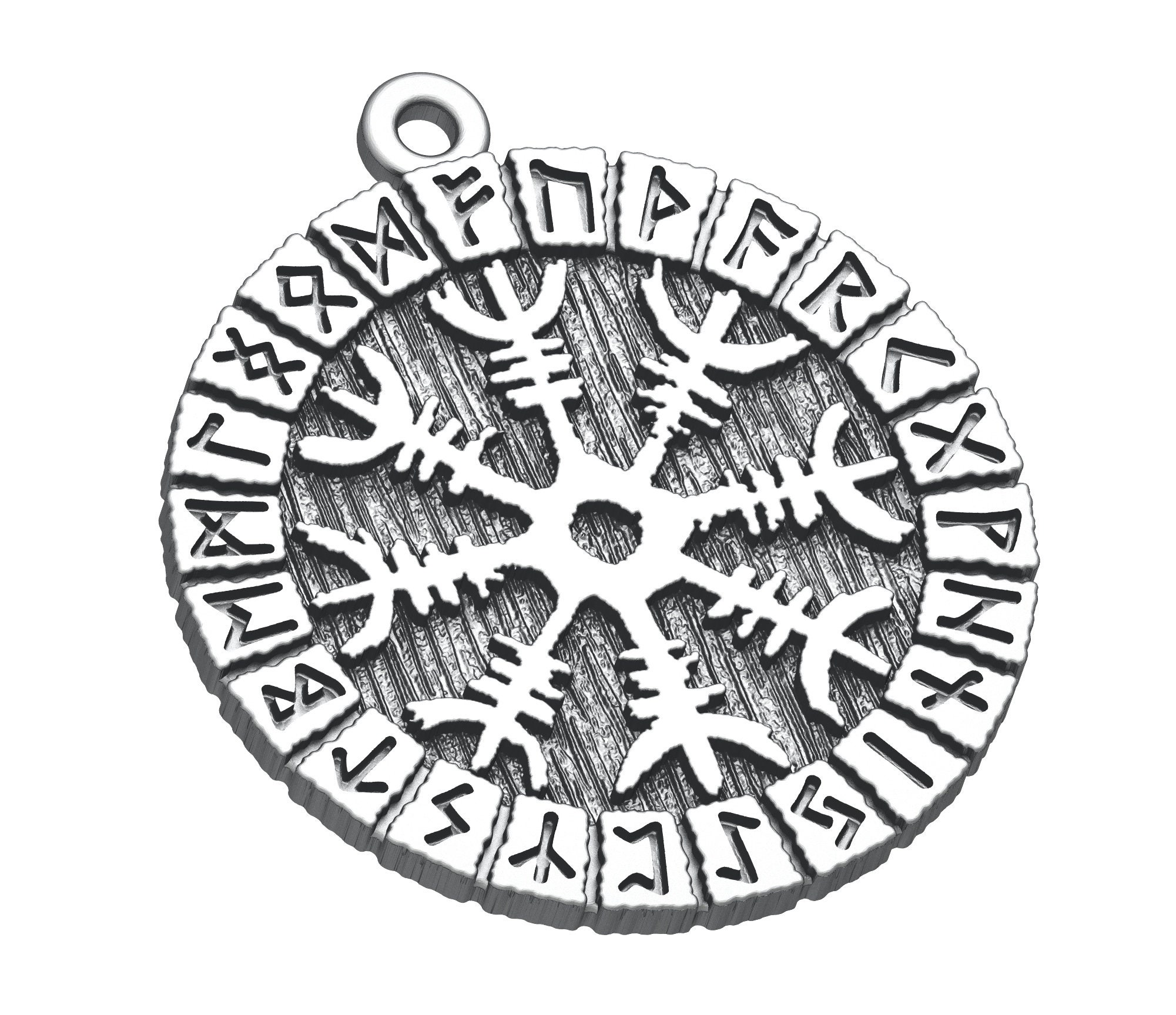 Runic Amulet Helmet of Terror 3D Files for Making Pendants - Etsy