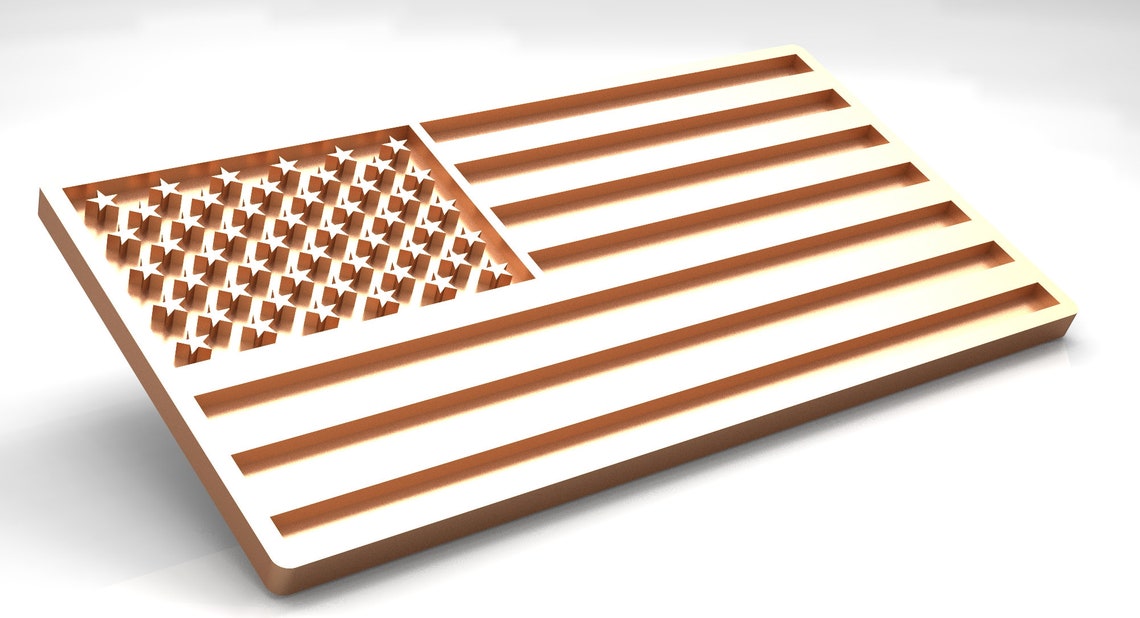 Flag of the United States Аmerican Flag 3d File for Milling 3d Printing ...