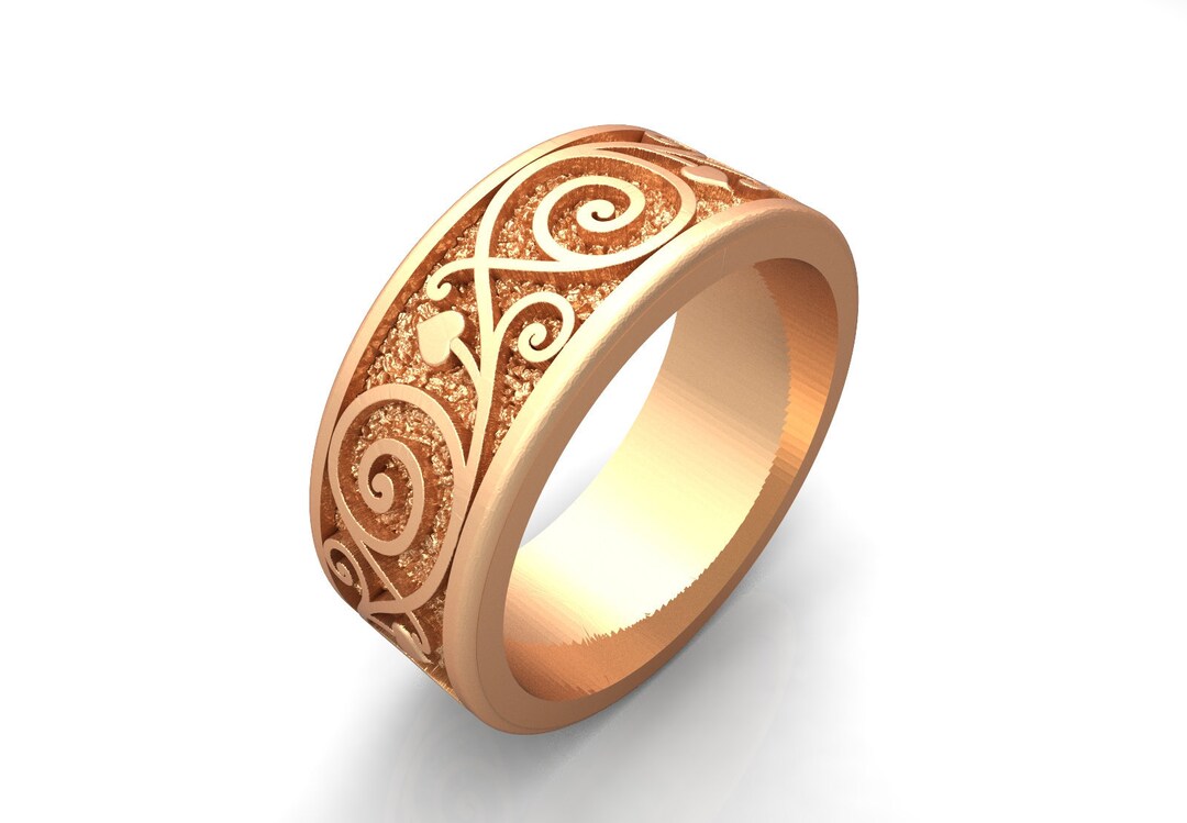 3D Jewelry Design STL File - Wedding Ring - Vintage Design - Engagement ...