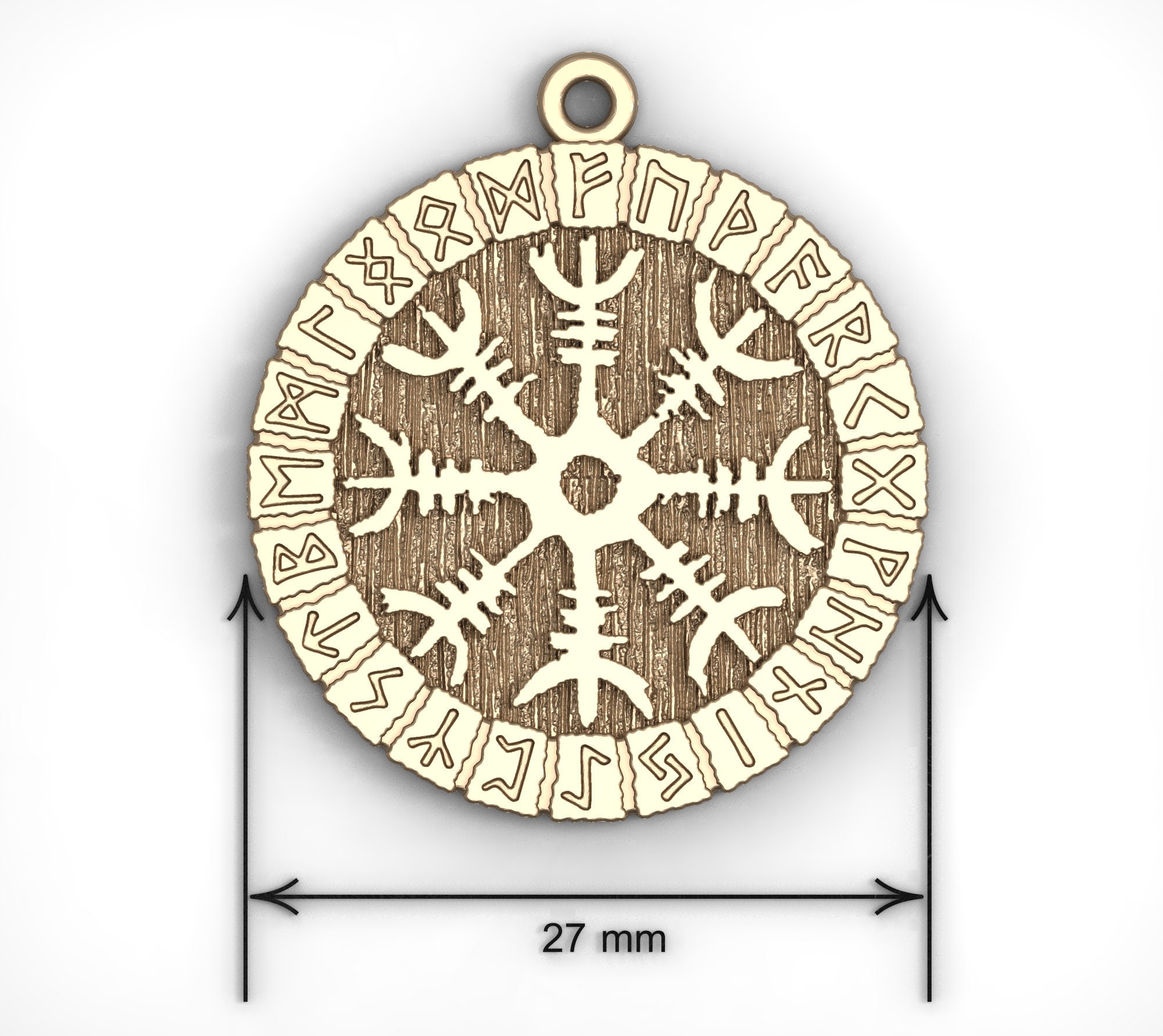 Runic Amulet Helmet of Terror 3D Files for Making Pendants - Etsy