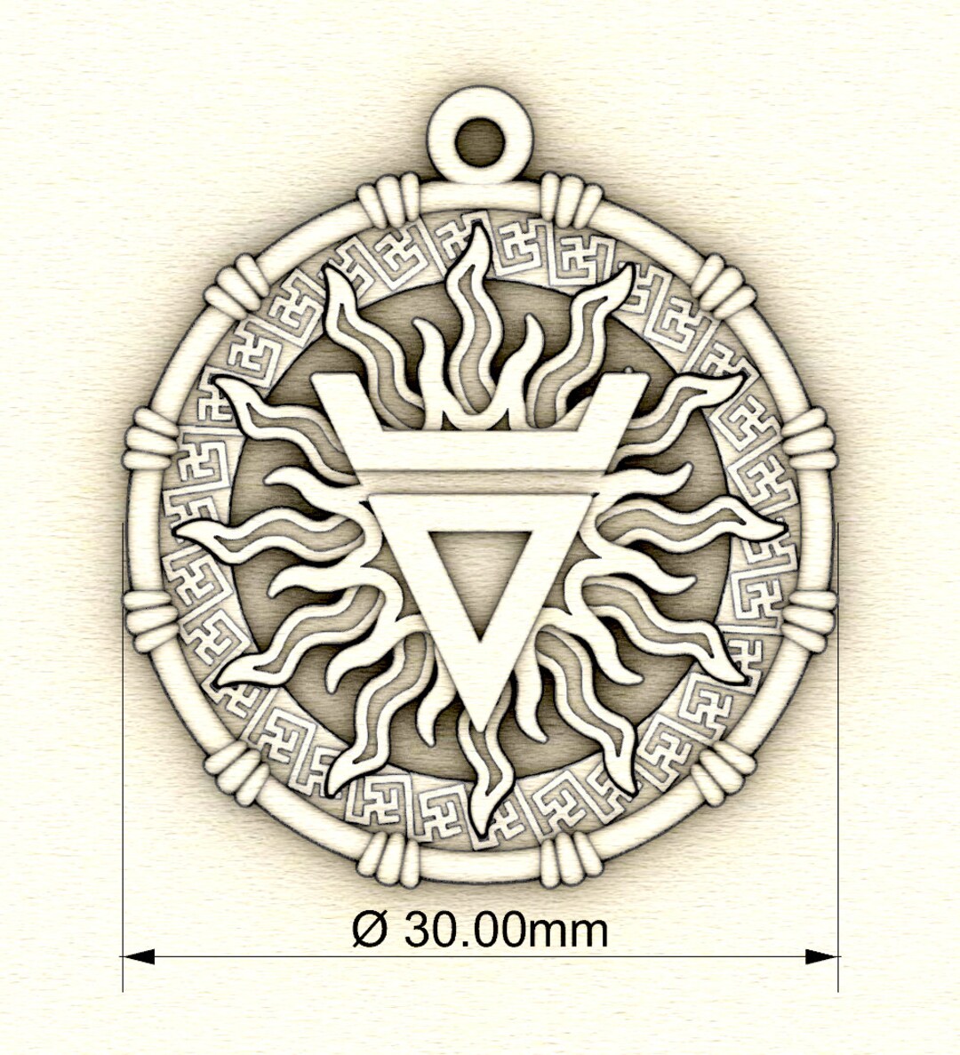 3D Model Amulet of Veles Slavic Pagan Amulet Pendant - Stl Design ...
