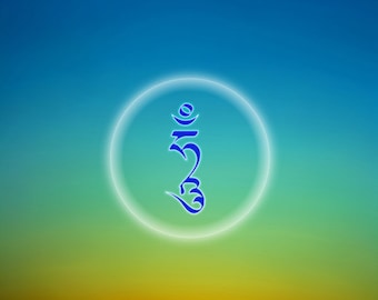 Sacred Tibetan Buddhist Himalayan Art Seed Syllable HUM, HUNG Sacred ...
