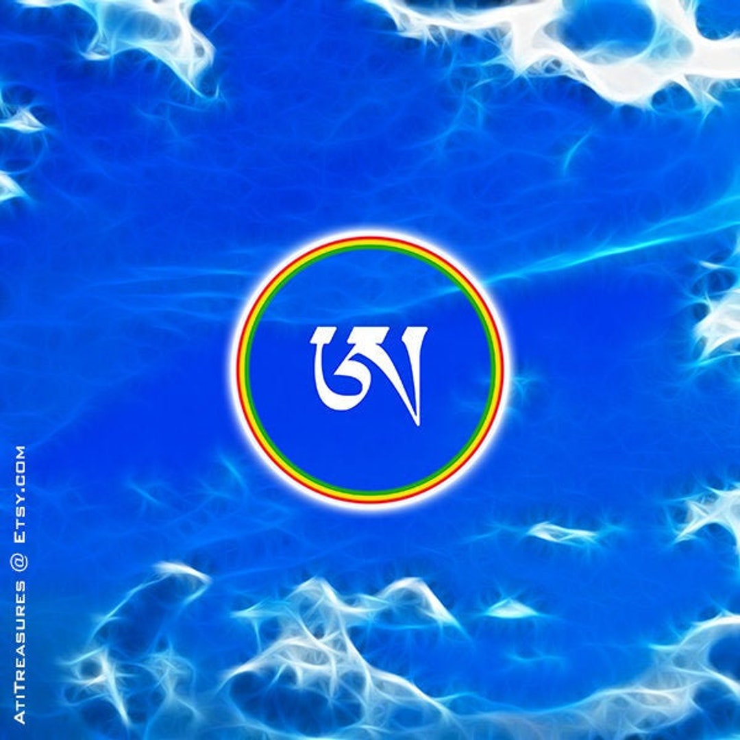 Sacred Tibetan Buddhist Himalayan Art - Primordial Seed Syllable A Ah ...