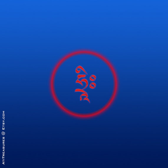 Sacred Tibetan Buddhist Himalayan Art Seed Syllable HRIH | Etsy