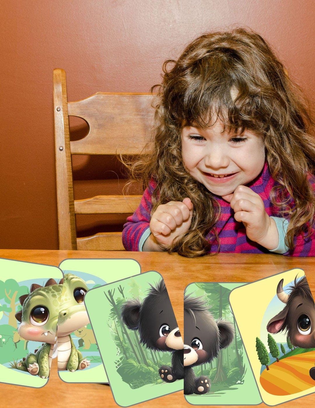 Animal Matching Game for Kids, Printable Memory Game, Toddler ...