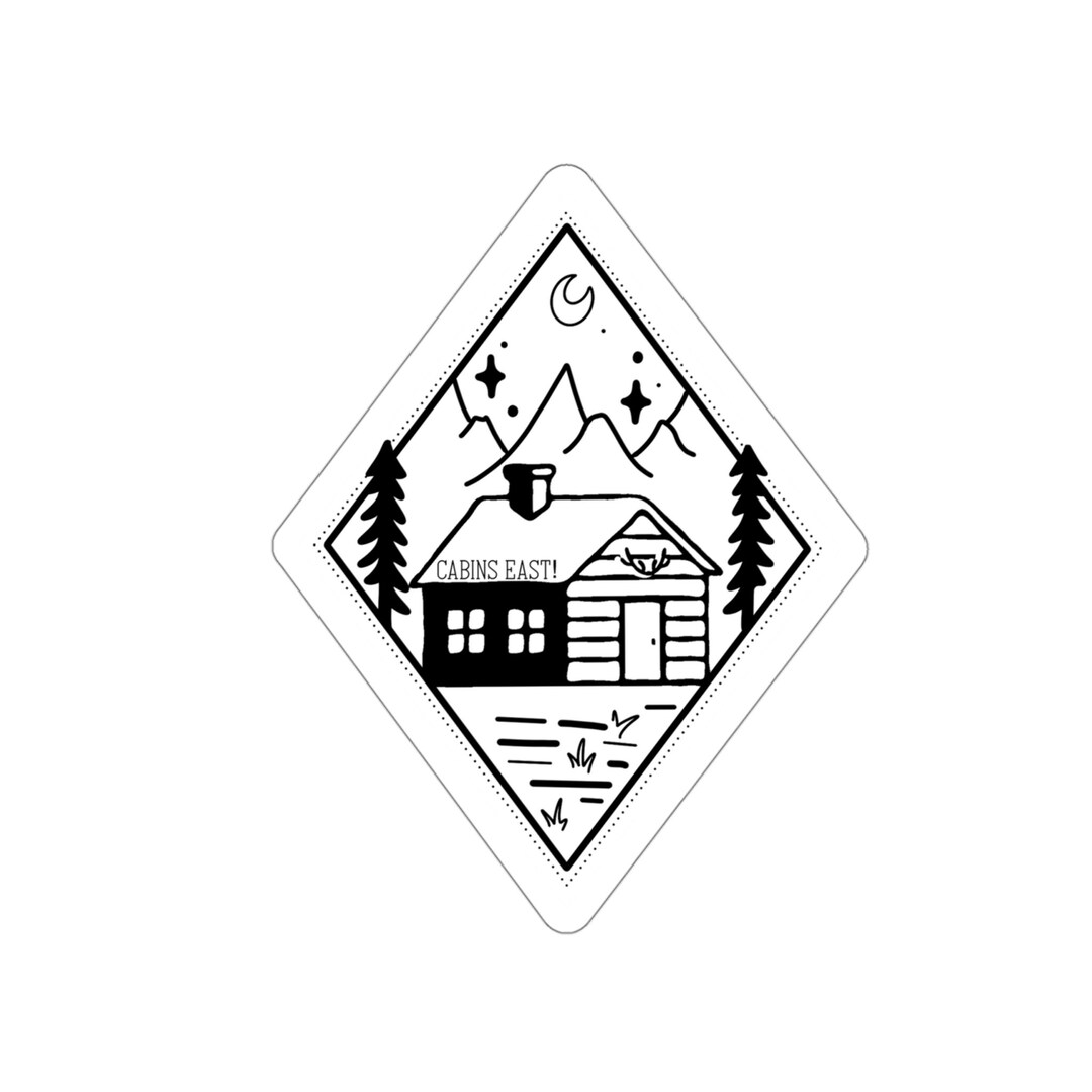 Cabins East Die Cut Diamond Sticker - Etsy