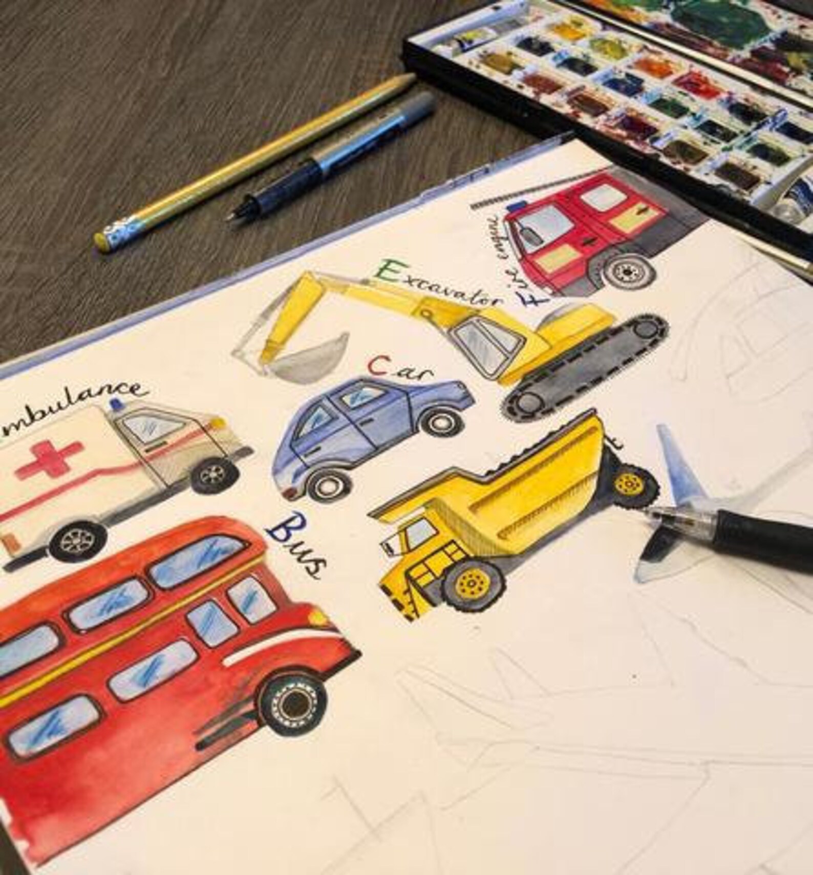 Transport Alphabet Alphabet Print Nursery Print Kids Room | Etsy
