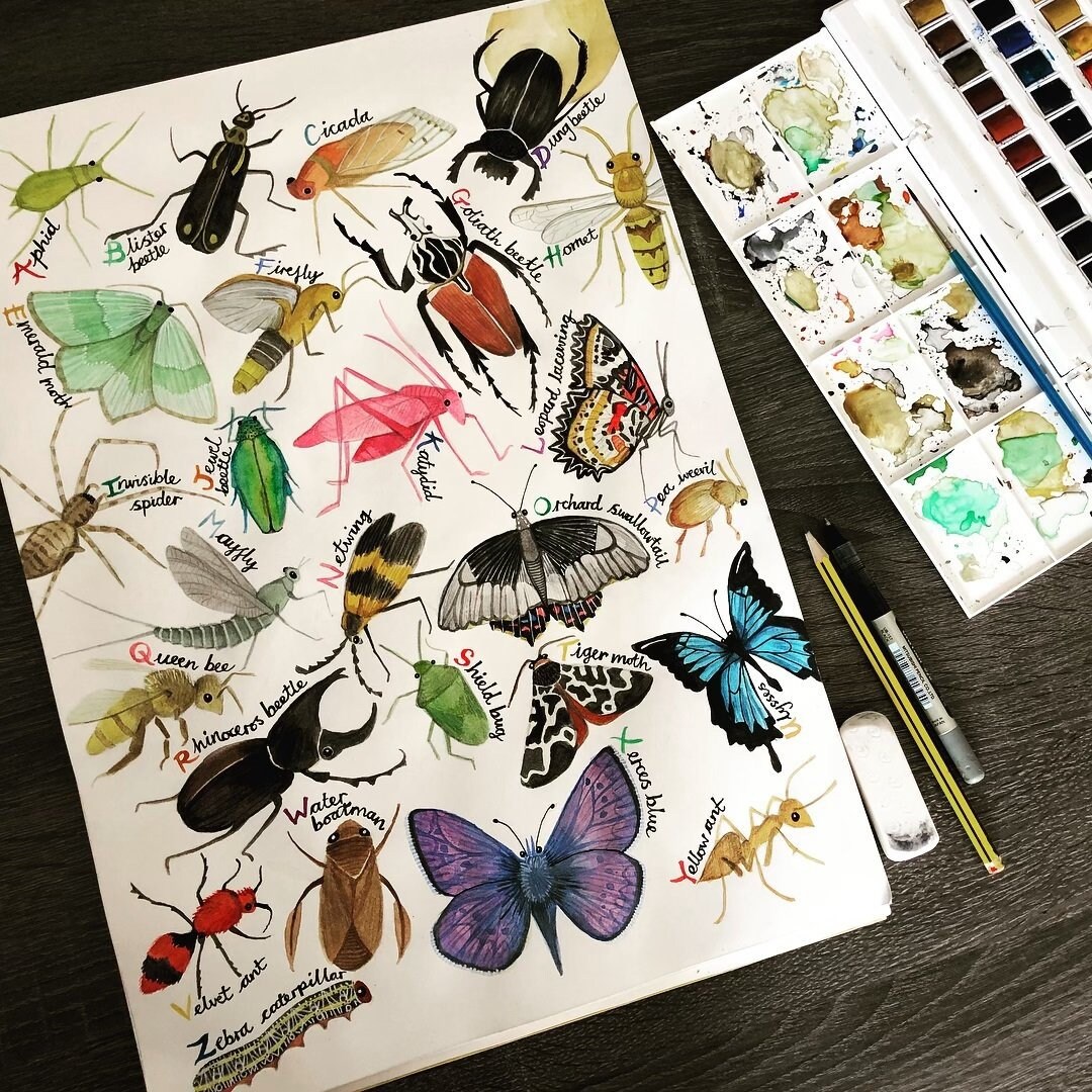 Bug Alphabet, Animal Alphabet, Alphabet Print, Nursery Print, Kids Room ...