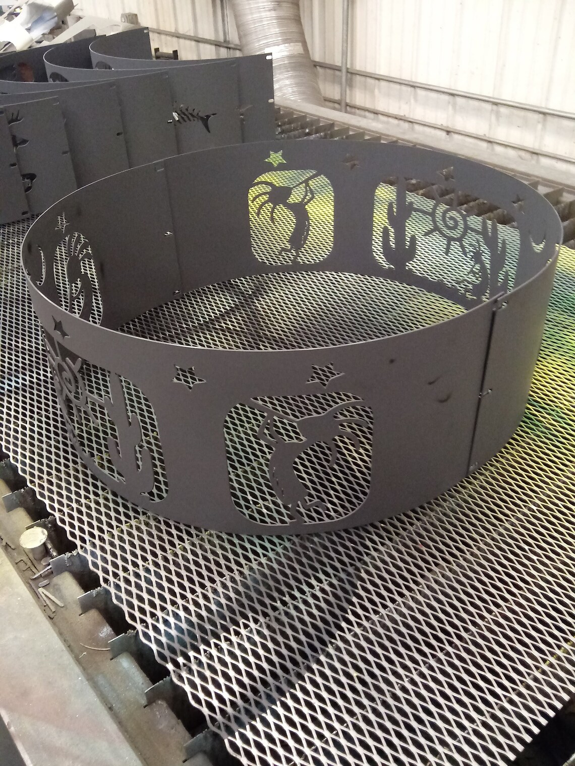 30 Inch Kokopelli, Bolt Together Fire Pit Painted High Temp Black, 12 ...