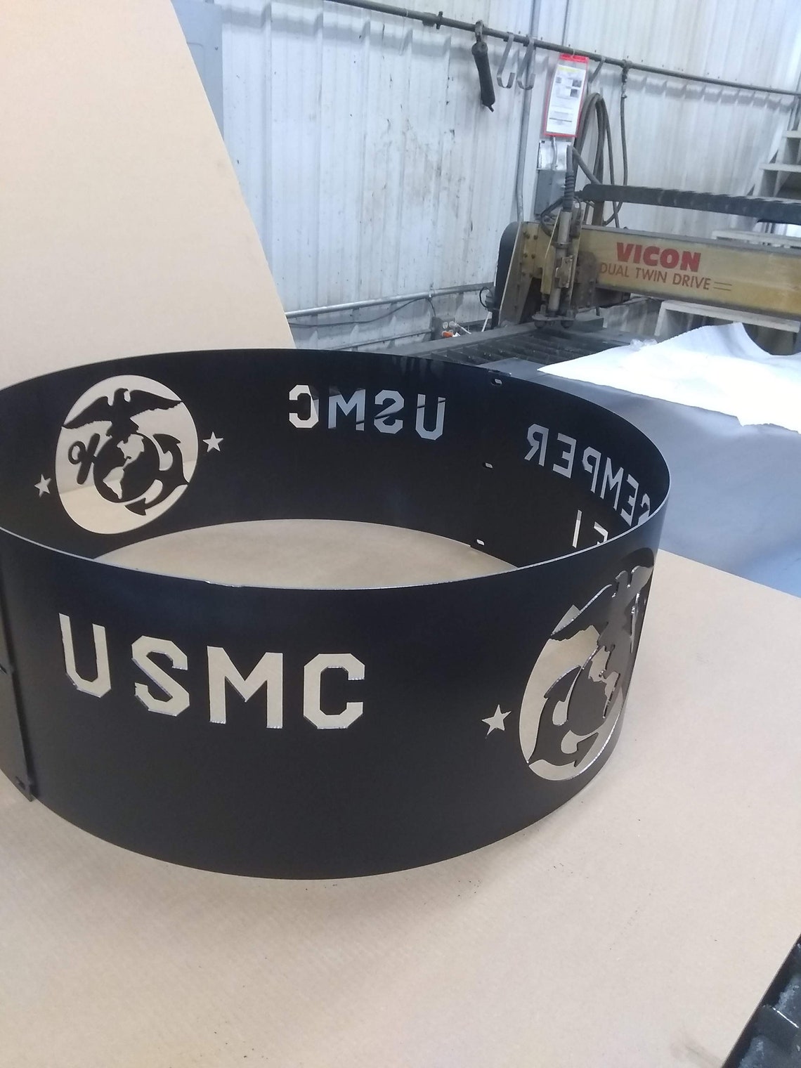 30 Inch Semper Fi USMC Marine Fire Pit. Heavy Duty 12 Gauge - Etsy