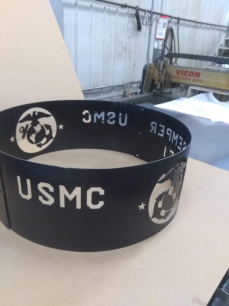 30 Inch USMC Fire Pit, Semper Fi, Heavy Duty Steel - Etsy
