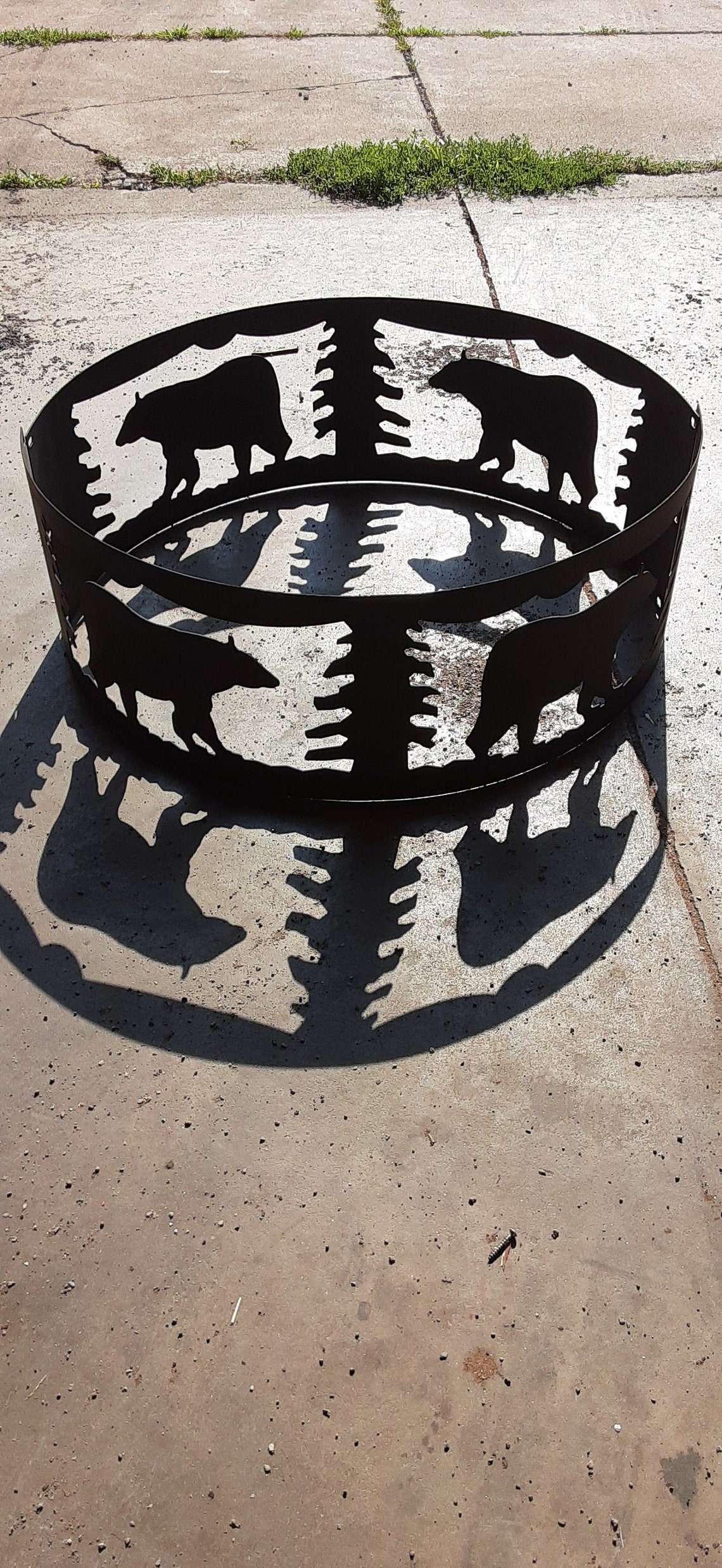 30 Inch Bear Scene Fire Pit - Etsy