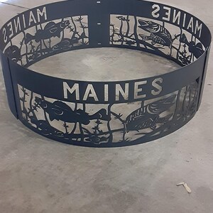 30 or 36 Inch Custom Fish Scene Fire Pit. Musky Bass Walleye. 12 Gauge ...