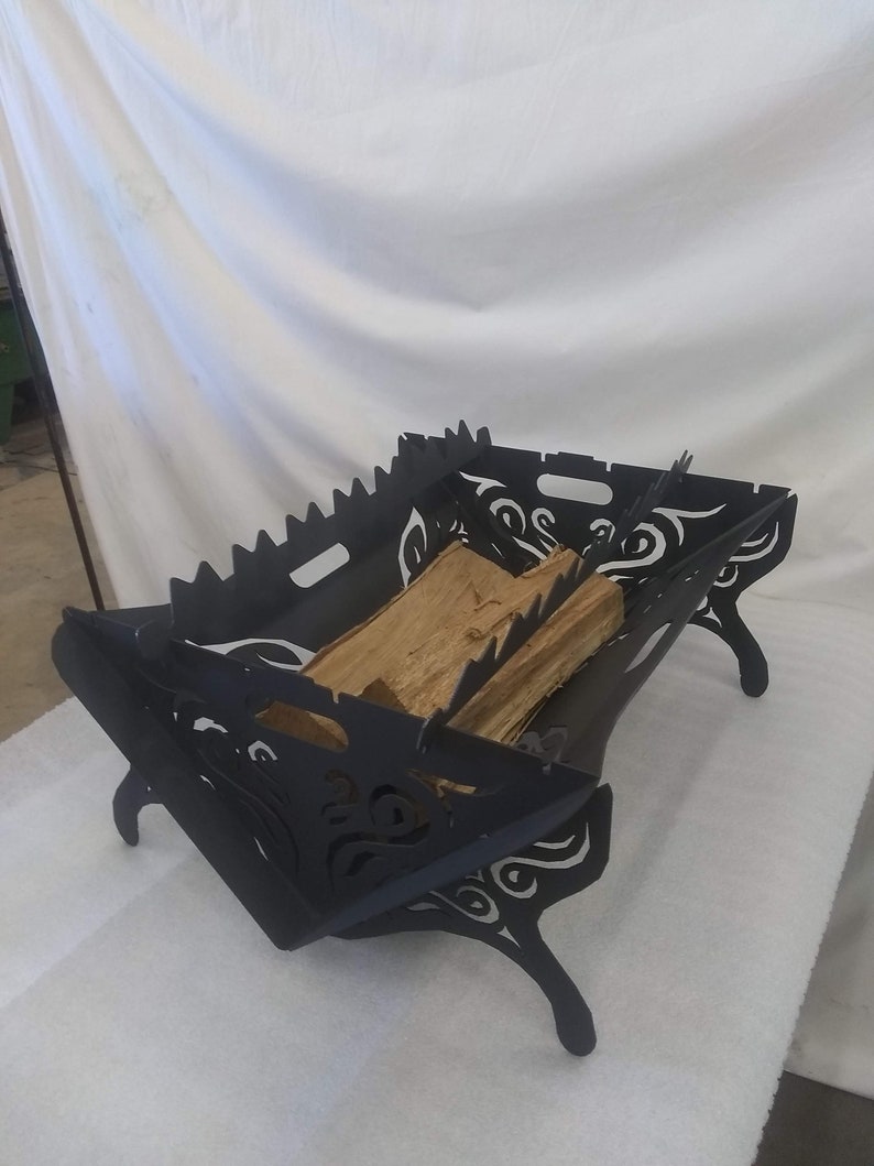 28x22x12 Portable Slide Together Fire Pit. Hot Dog and Shish | Etsy