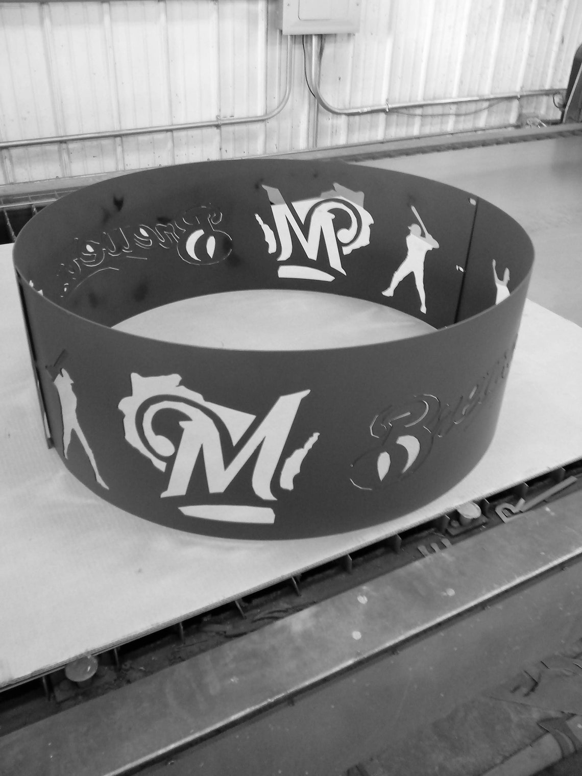 30 Inch Milwaukee Brewers Fire Pit. Bolts Together. Painted - Etsy