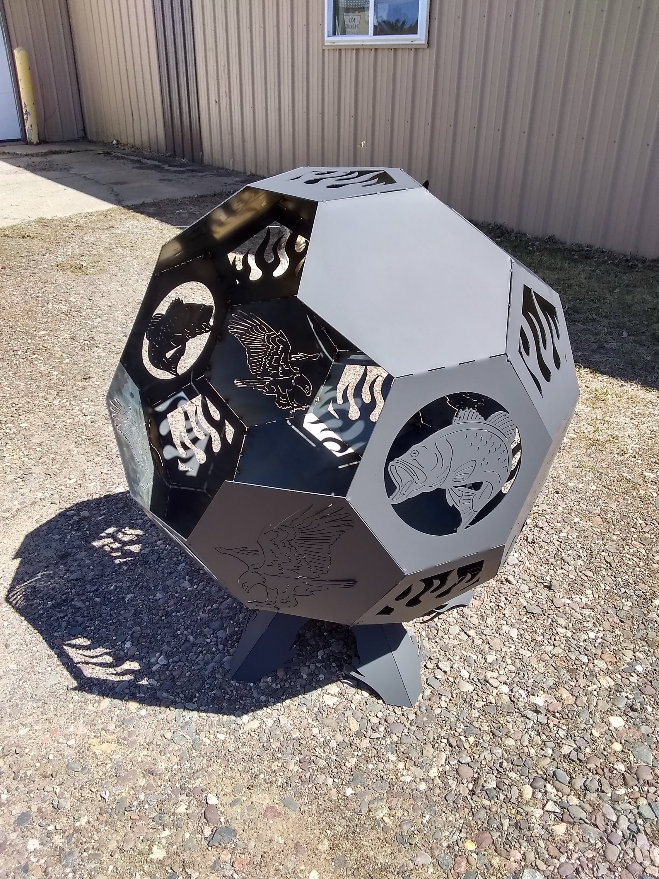 36 Inch Diameter Hexagonal Fire Pit Painted High Temp Black - Etsy