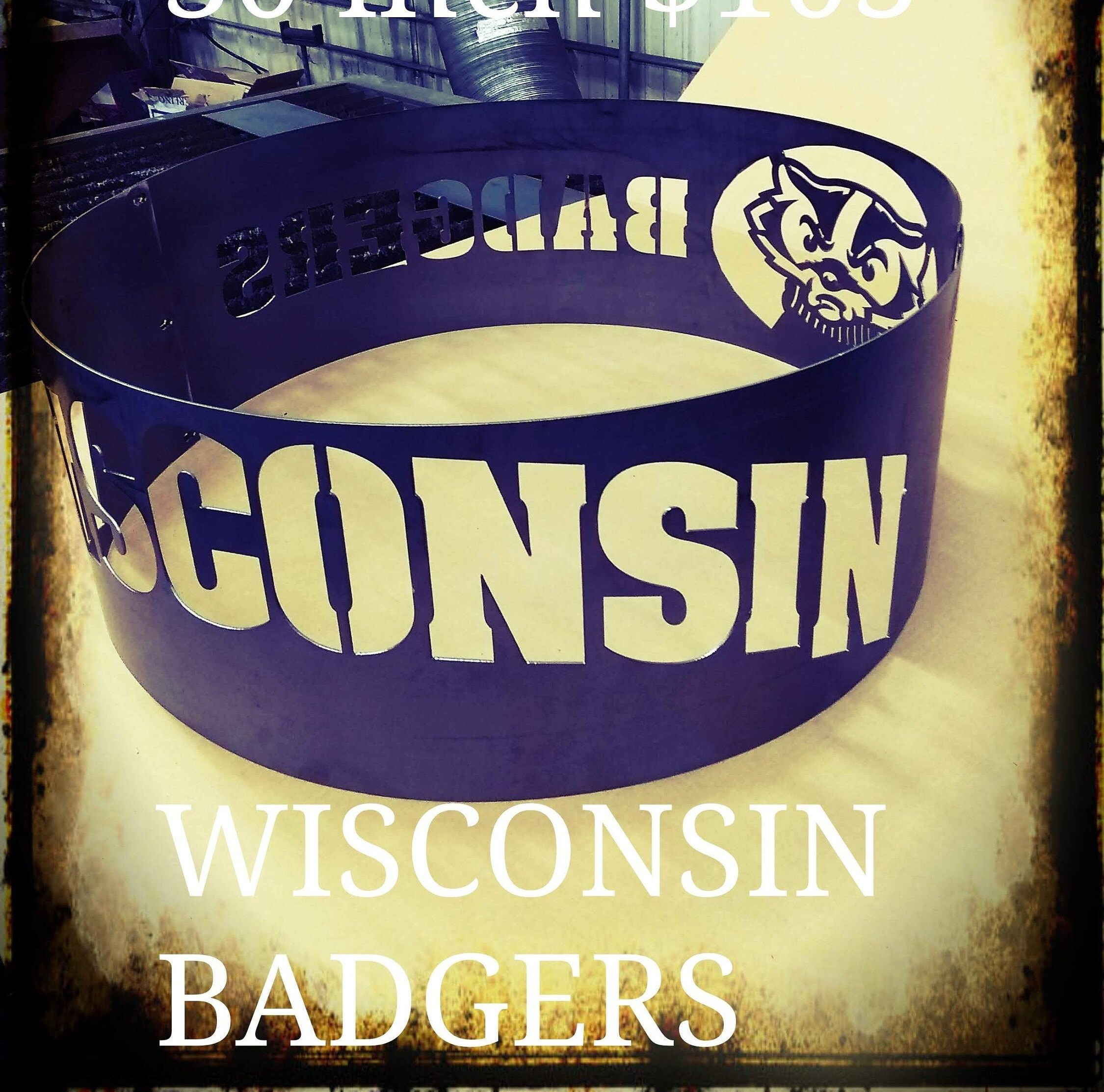 30 Inch Wisconsin Badgers Bolt Together Fire Pit Painted - Etsy