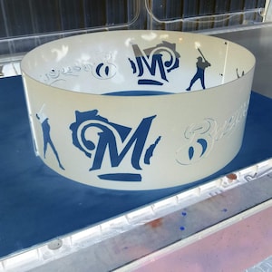 30 Inch Milwaukee Brewers Fire Pit. Bolts Together. Painted High Temp ...