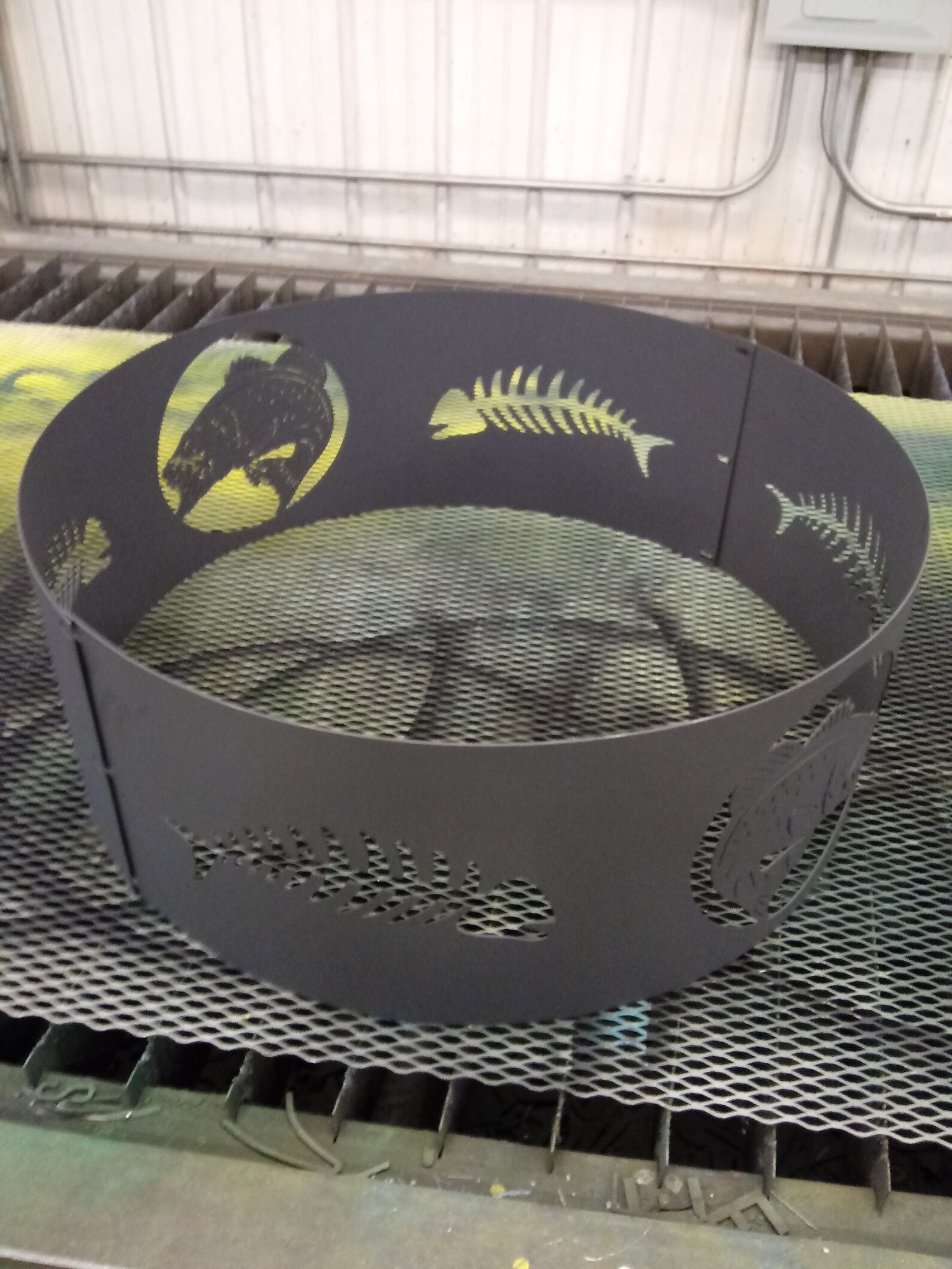 30 Inch Fish Bass Bolt Together Fire Pit Painted High Temp | Etsy