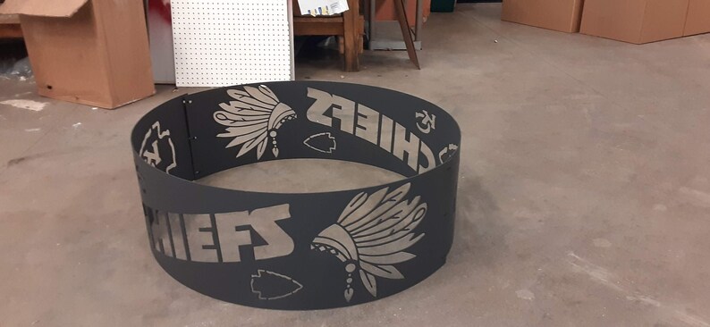 30 Inch Kansas City Chiefs Fire Pit Painted High Temp Black - Etsy