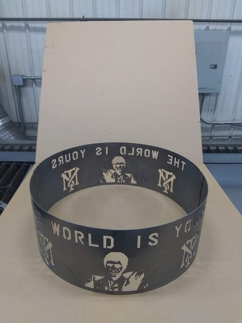 30 Inch Scarface the World is Yours, Bolt Together Fire Pit Painted ...