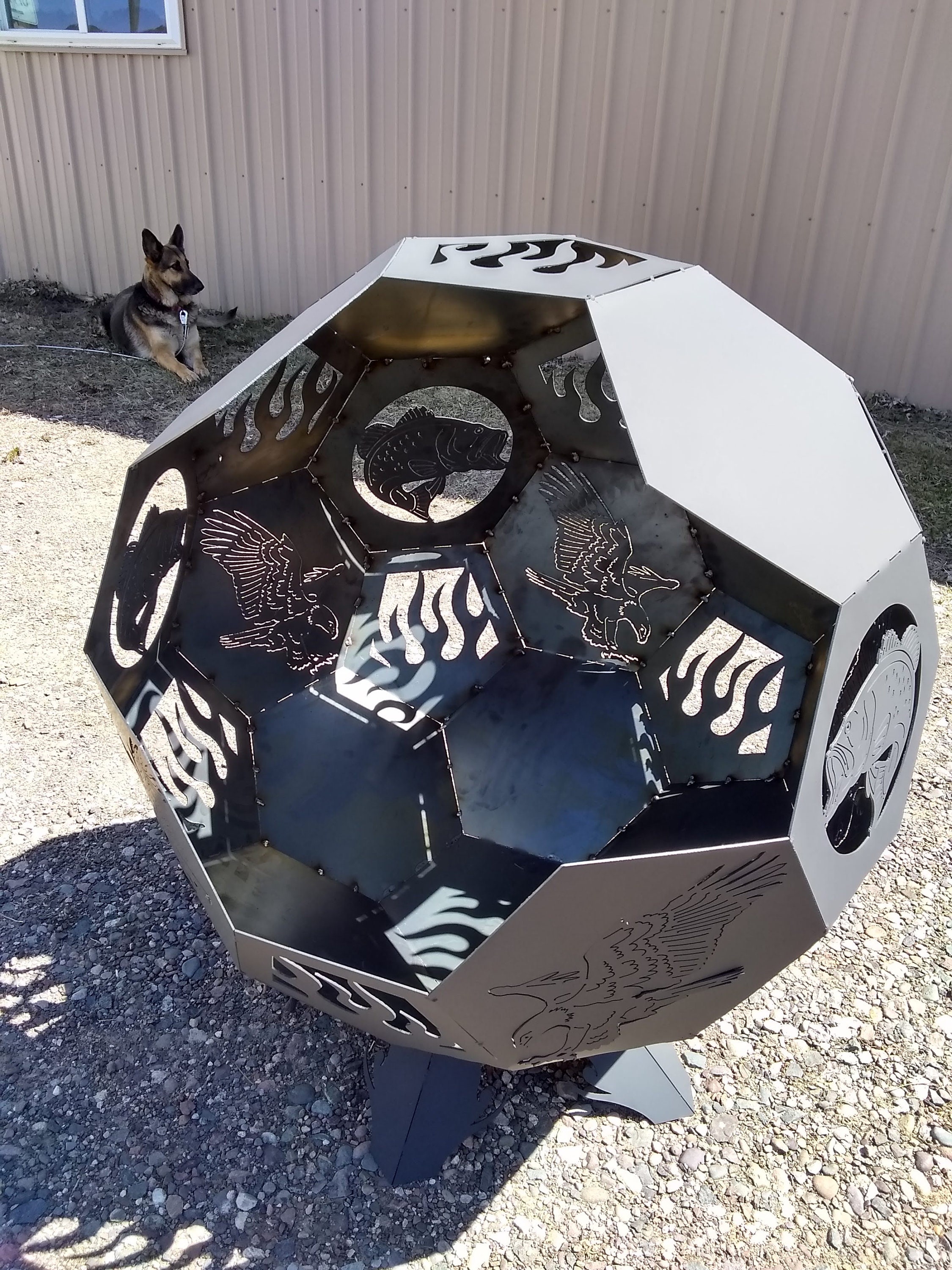 36 Inch Diameter Hexagonal Fire Pit Painted High Temp Black - Etsy